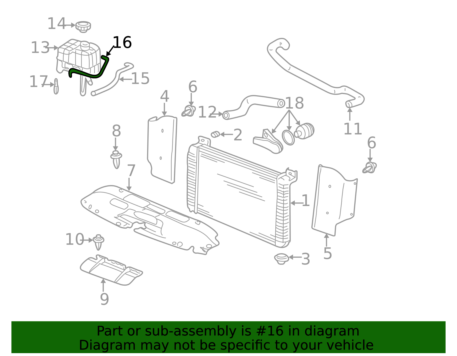 15792821 - Hose,Rad Surge Tk Otlt | GM Parts Center