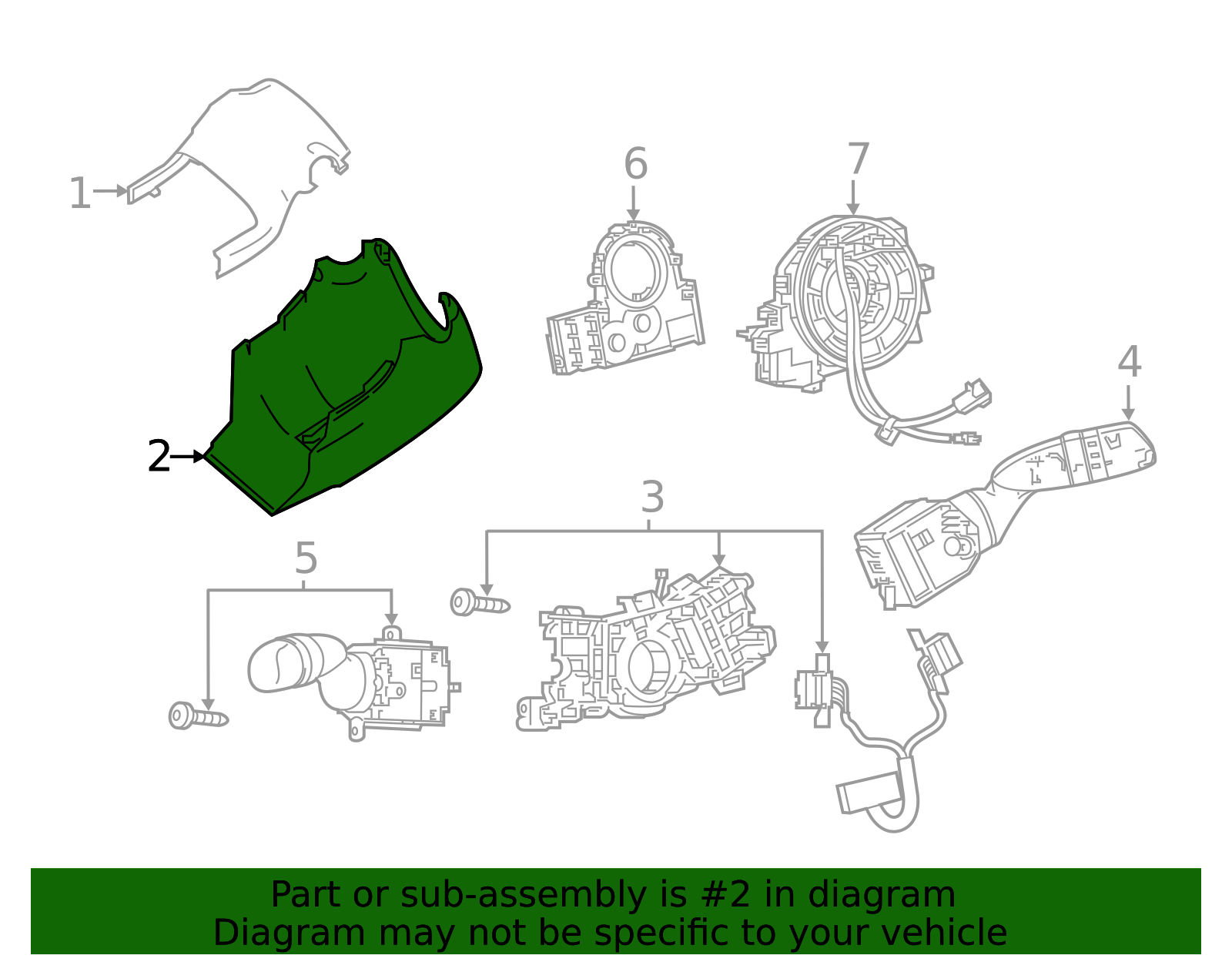 2019-2025 Toyota Steering Column Cover 45024-12110-C0 | OEM Parts Online