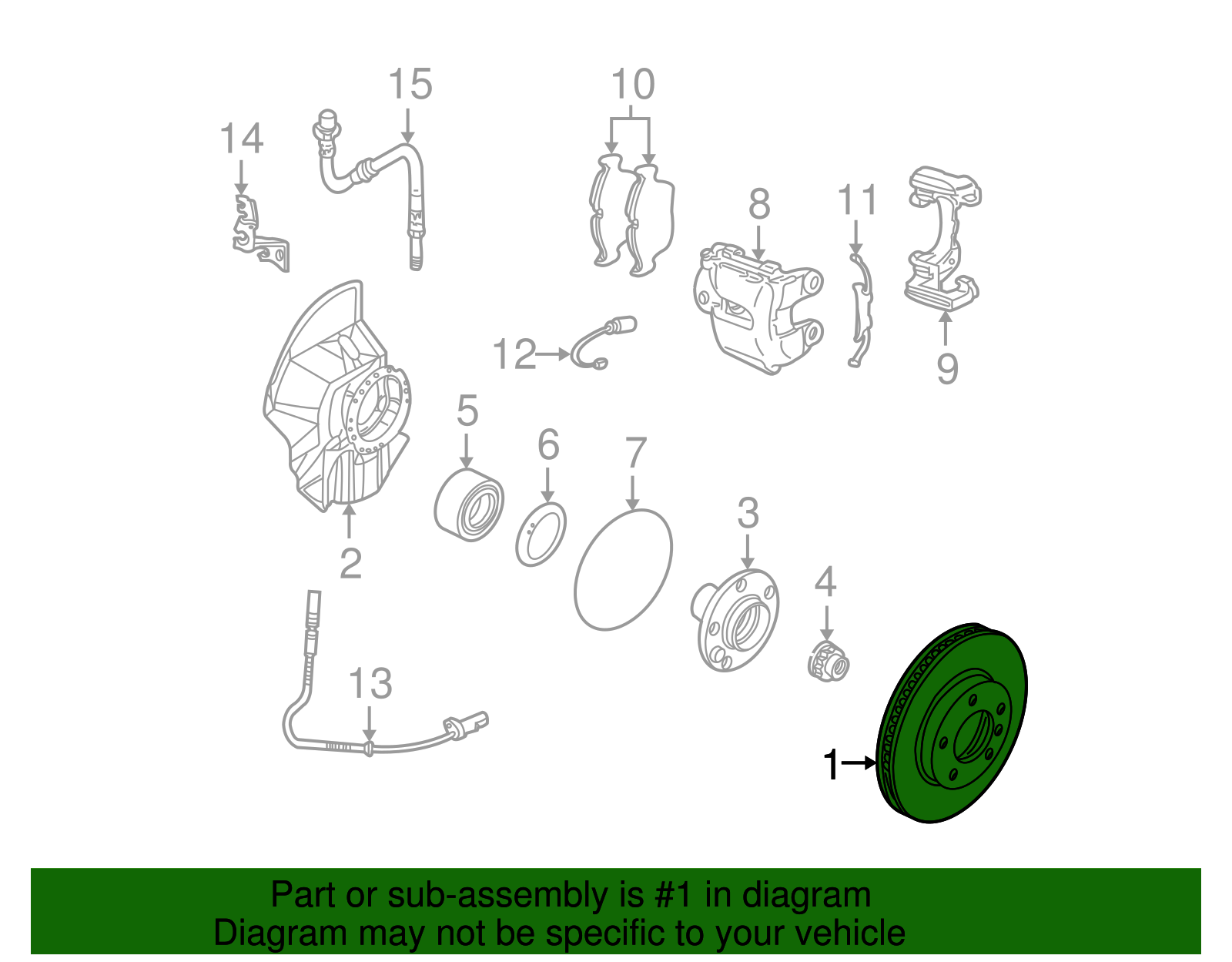 34116864047 - 2001-2008 BMW Front Brake Rotor (34-11-6-864-047) | BMW ...