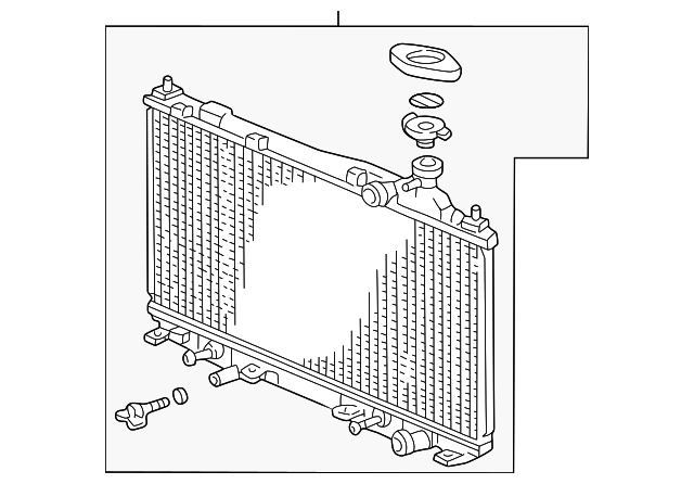 19010-PMP-A62 - Radiator Assembly 2004-2005 Honda Civic | Honda Parts ...