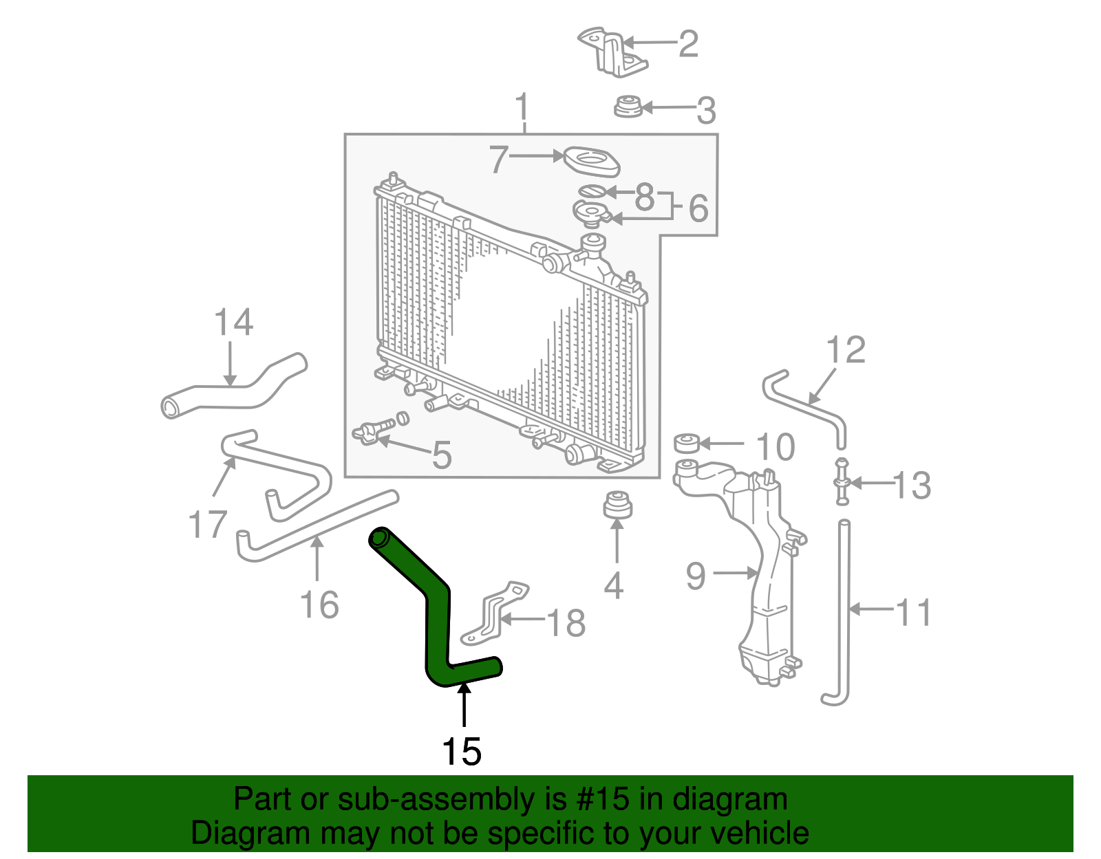 19502-PLD-000 - Lower Hose 2001-2005 Honda Civic | Honda Parts Online