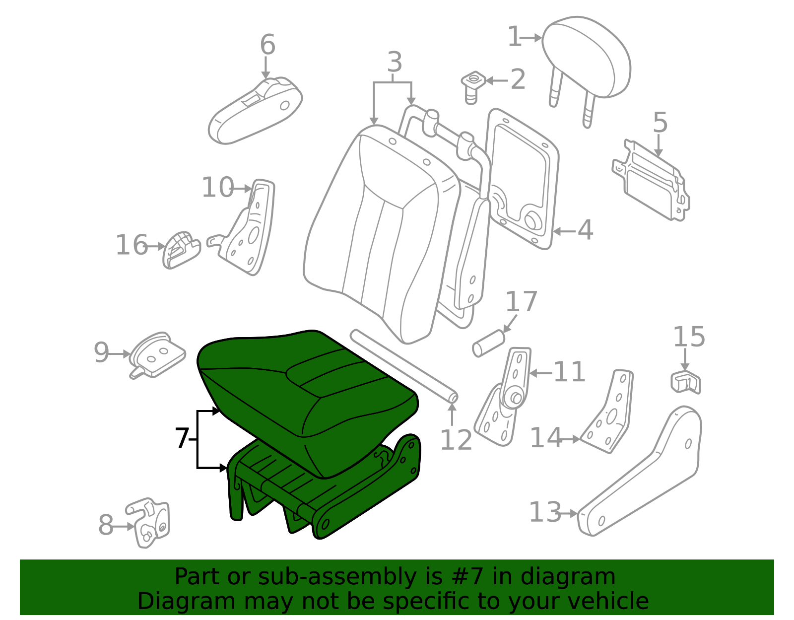 88350-7B311 - Cushion Assembly 1999-2000 Nissan Quest | Official Nissan ...