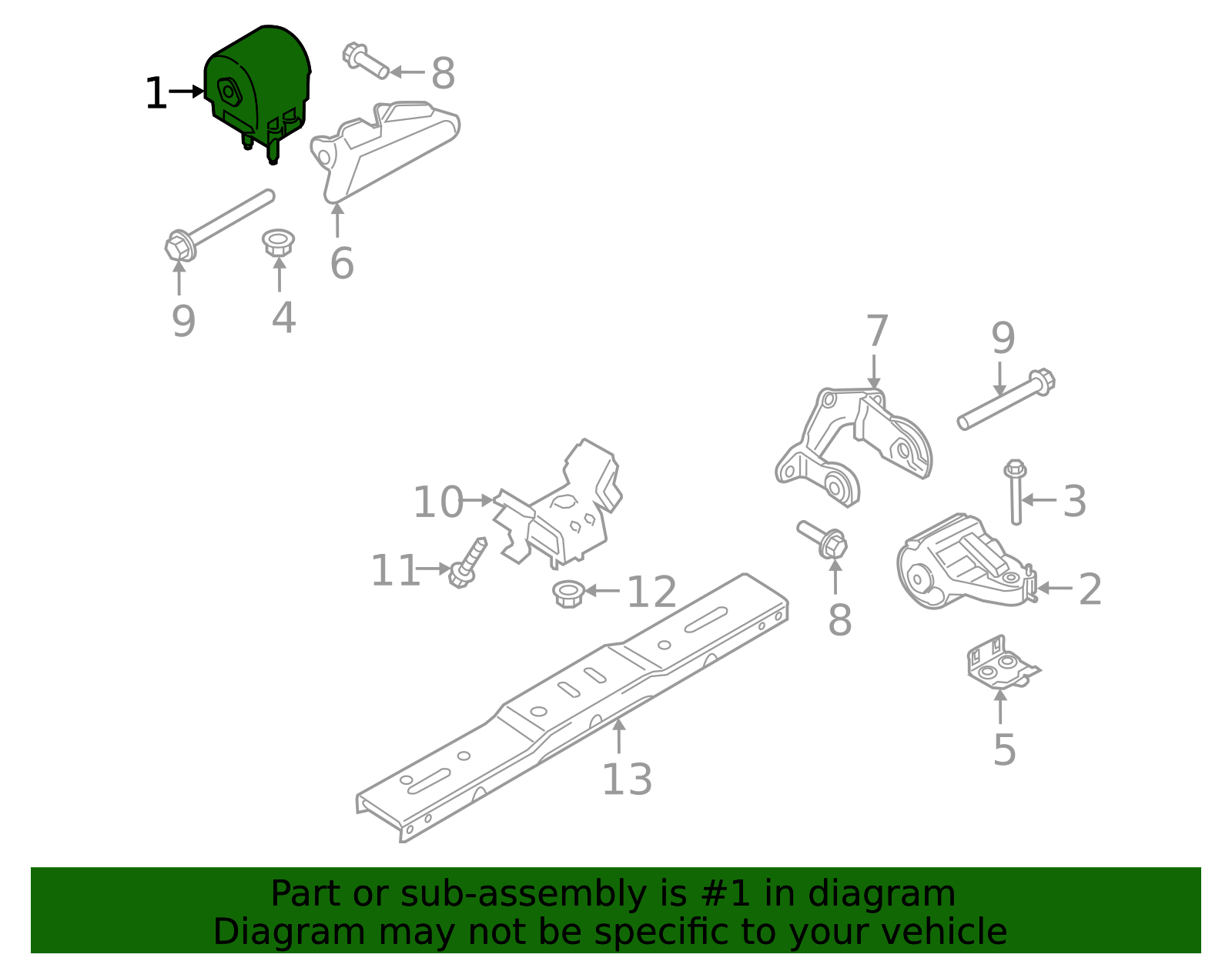 2021-2025 Ford F-150 Motor Mount ml3z6038ab | TascaParts.com
