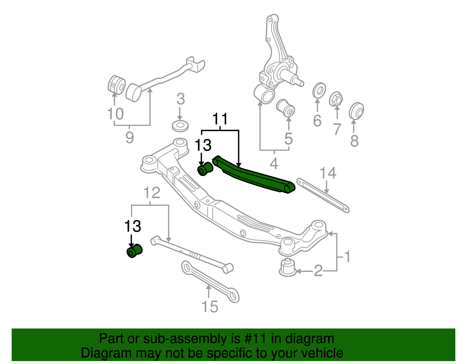 2005-2009 Kia Sportage OEM NEW 2005-09 Kia Sportage Ft Lateral Arm ...