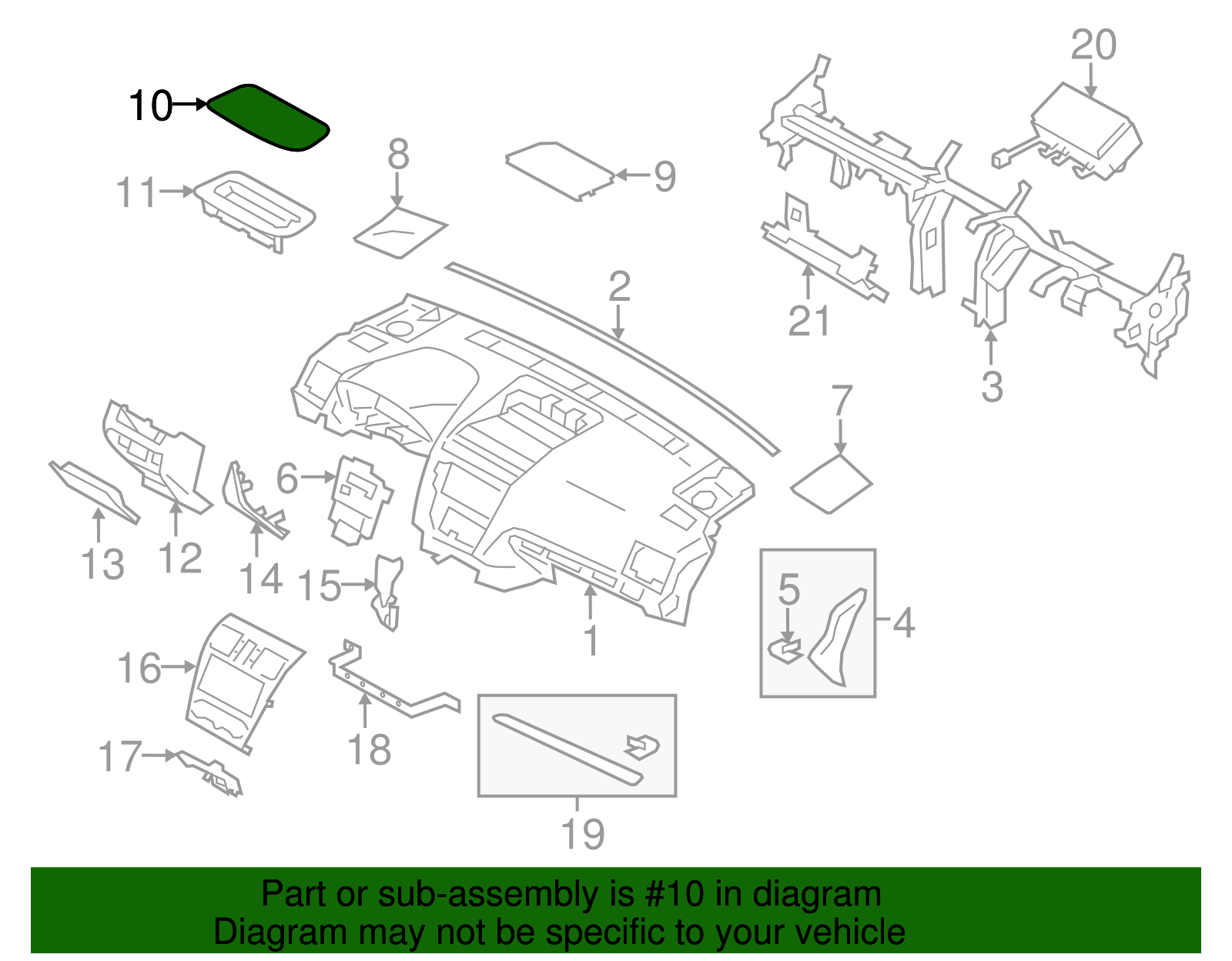 2012-2015 Subaru Cover Panel 66067FJ100 | Subaru Parts Store