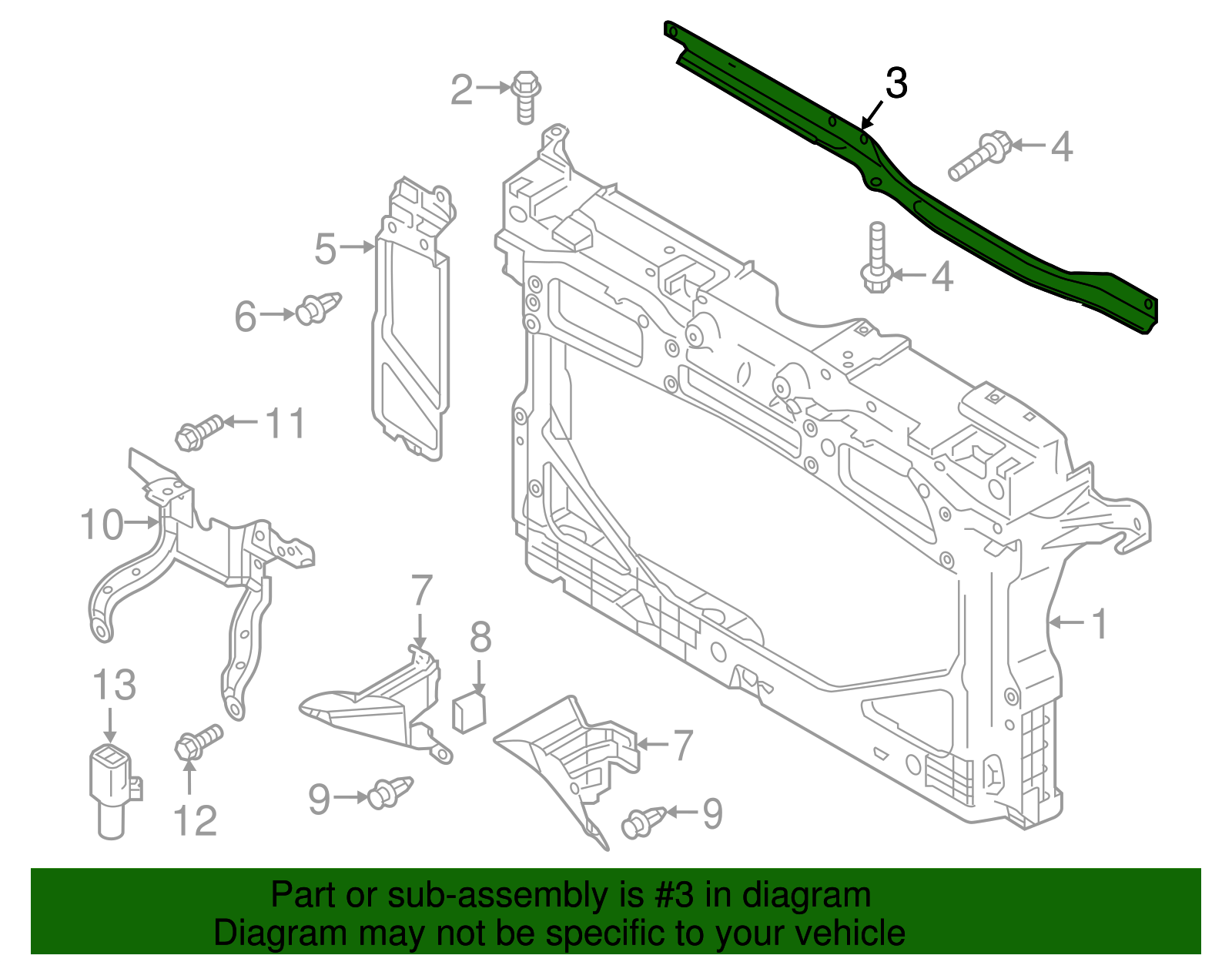 DA6A-53-17Y - Upper Support 2016-2021 Mazda CX-3 | Florida Mazda Parts