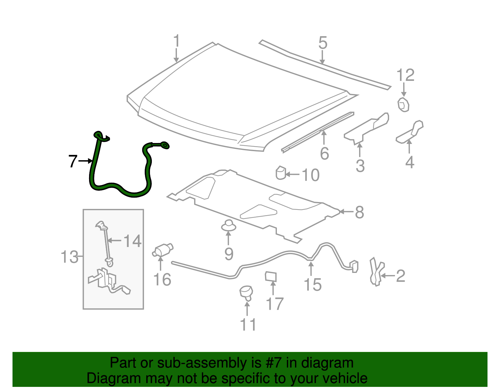 2007-2014 GM Body Static Ground Strap 15179982 GM | GMPartsDirect.com