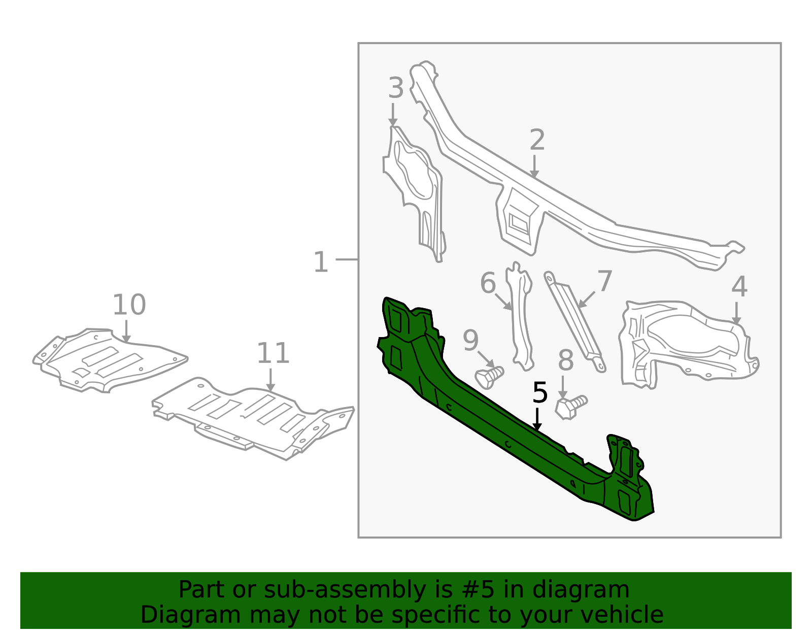 62530-5Y000 - Lower Tie Bar Official Nissan Parts Store