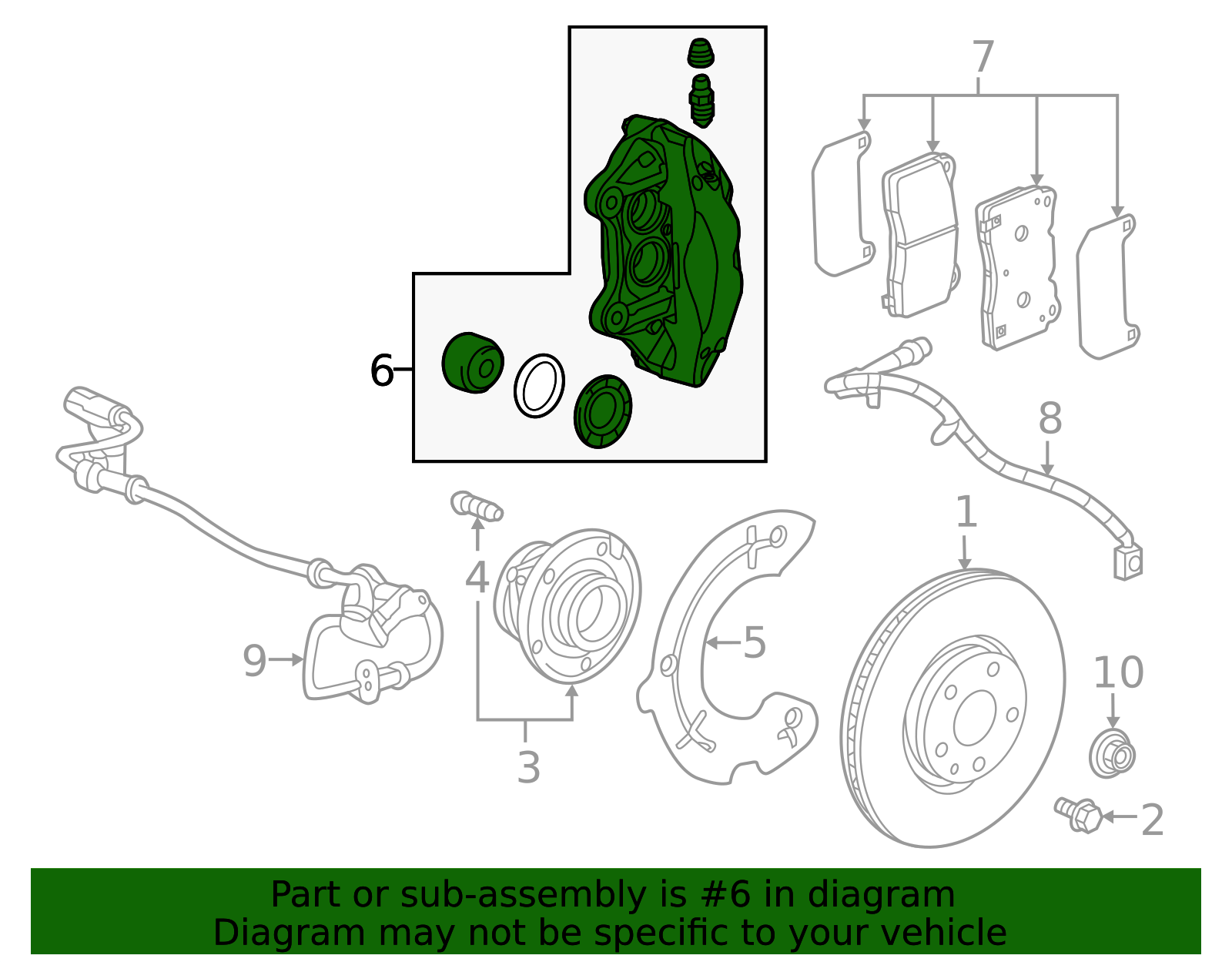 84622893 - Rear Driver Side Brake Caliper Assembly 2019 Cadillac CT6 ...