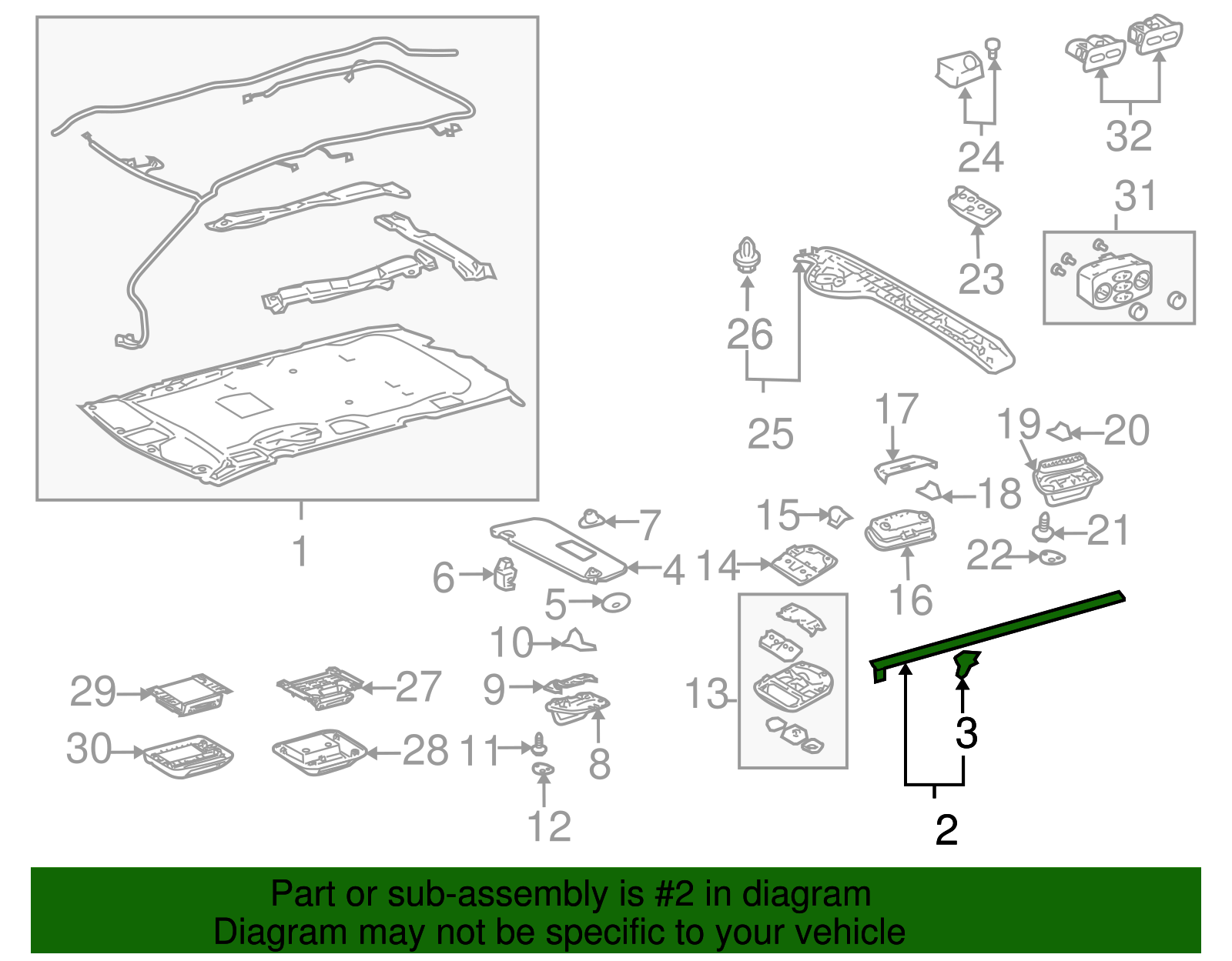 2004-2010 Toyota Sienna Drip Weather-Strip 62381-AE012 | Toyota Parts ...