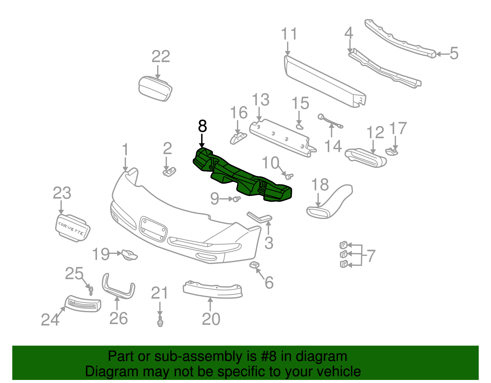 1997-2004 Chevrolet Corvette Absorber 10403040 | Capital Chevy Parts