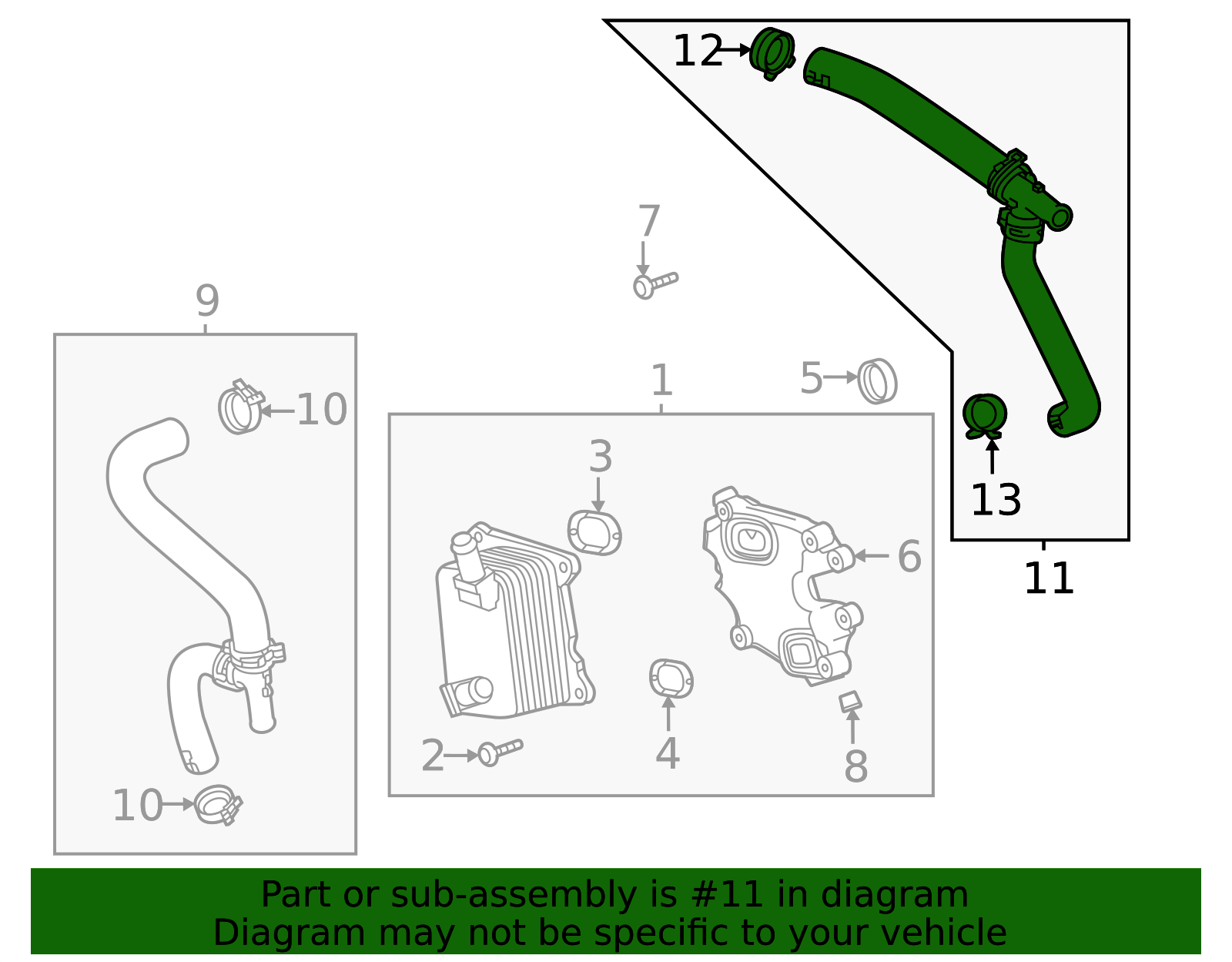 2020-2025 Cadillac CT4 Engine Oil Cooler Coolant Outlet Hose 12703150 ...