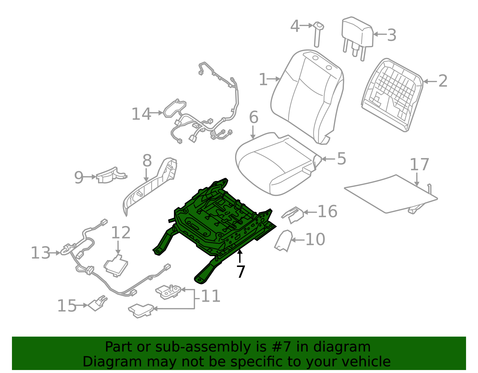 87301-9UH1A - High-Quality Seat Frame for 2022-2023 Nissan Murano ...