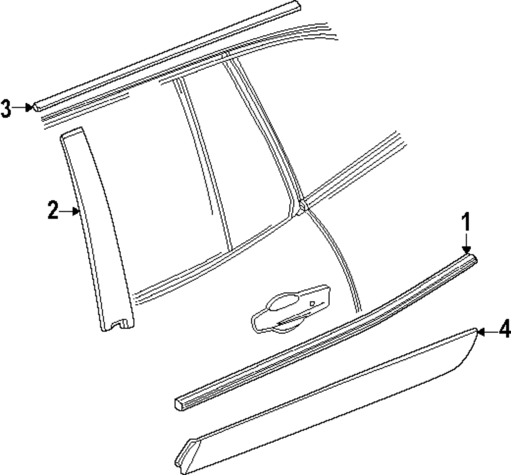 2025 Buick Enclave Body Side Molding 26443645 | Courtesy Parts