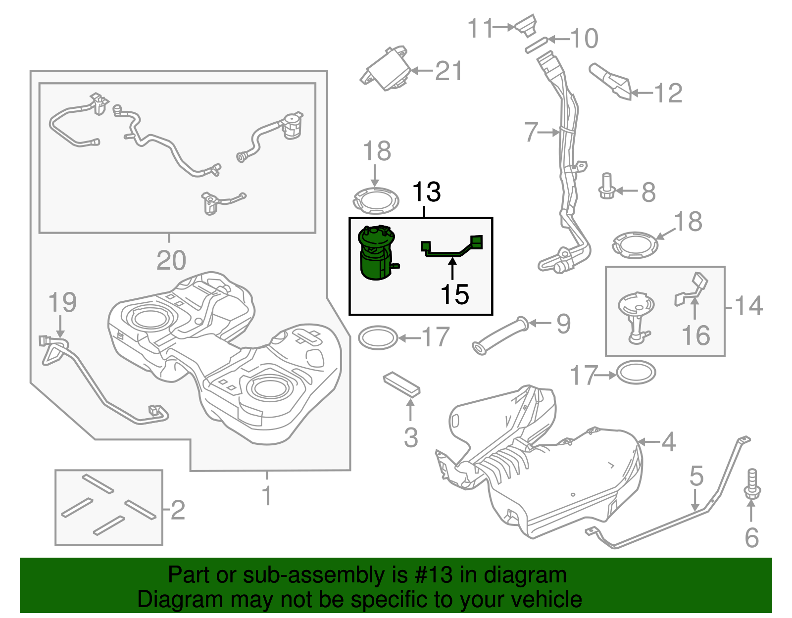 DB5Z-9H307-C - 2013-2019 Ford - Fuel Pump | My Ford Parts
