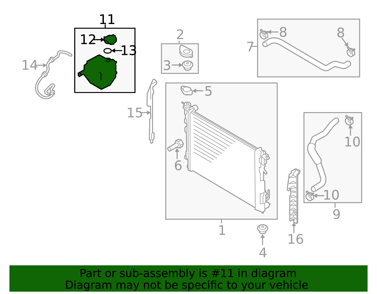 2011-2013 Kia Sportage Reservoir Assembly 25430-2S000 | TascaParts.com