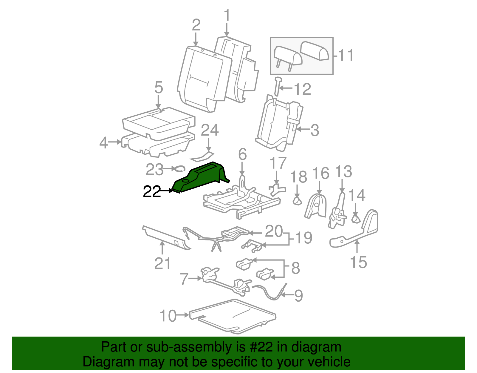 15822371 - 2007-2009 GM - Interior Quarter Panel Trim Panel Storage ...