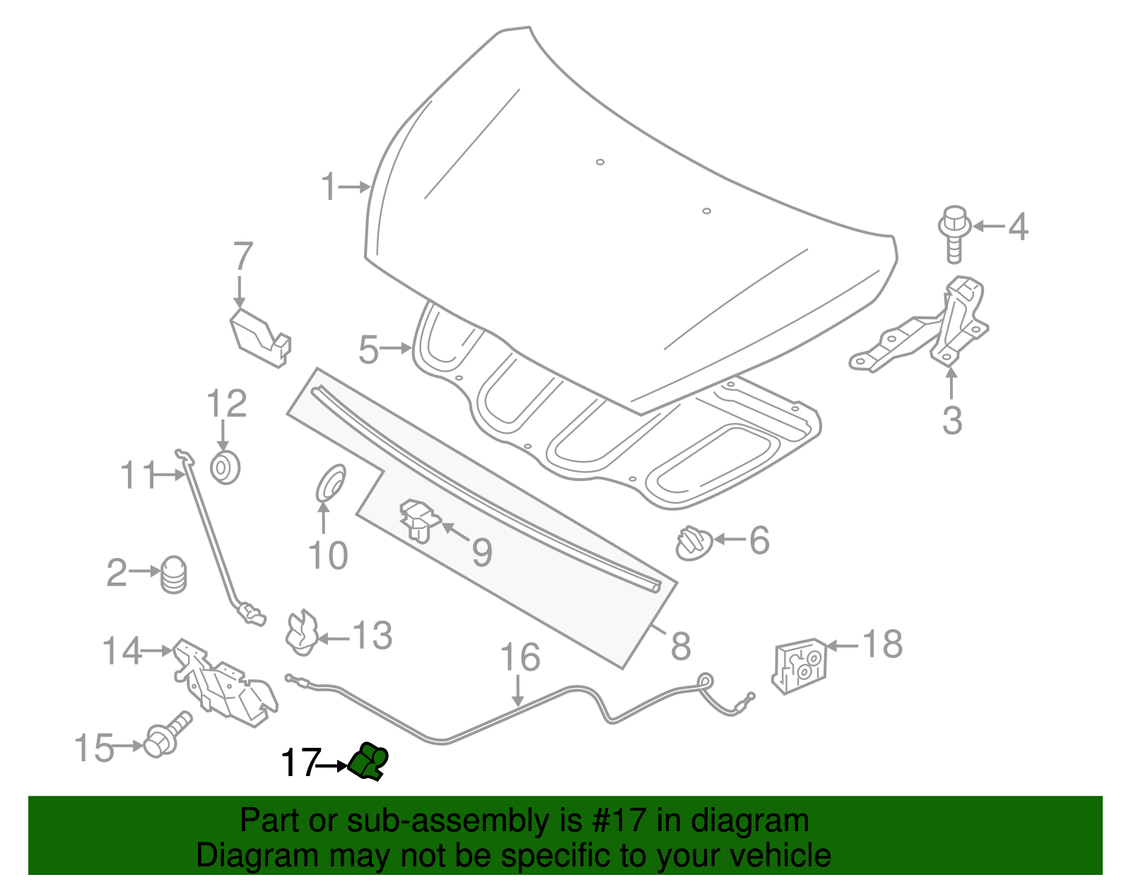 1997-2025 Mitsubishi Release Cable Clip MU481269 | Mitsubishi Parts ...