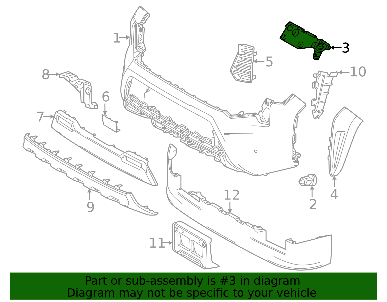 52115-AK010 - Bumper Guide 2024-2026 Toyota Tacoma | Longo Toyota Parts