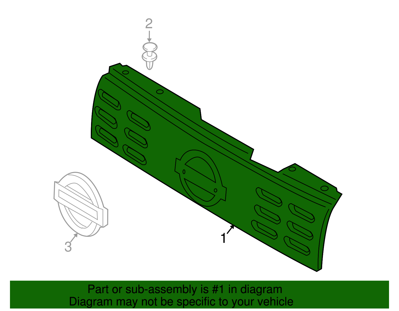 2009-2014 Nissan Cube Grille 62070-1FA0A | Team Nissan Inc.