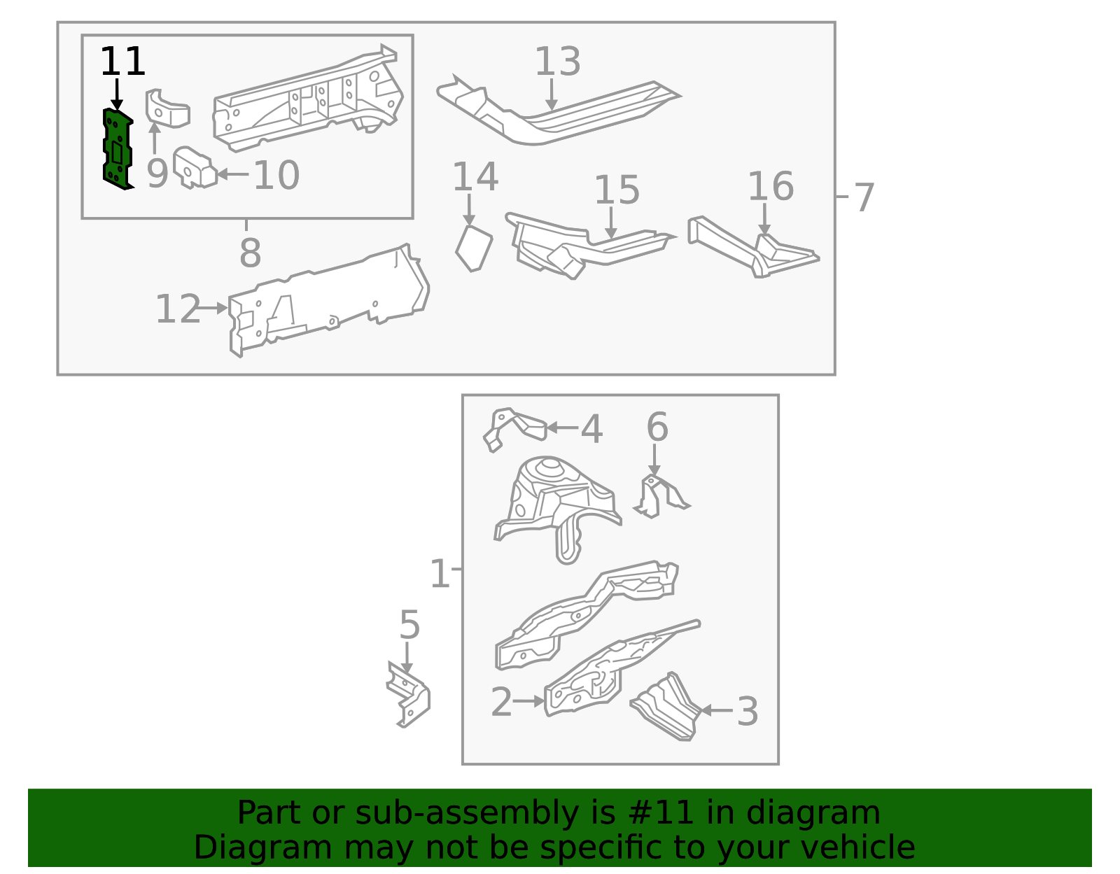 57129-0D010 - High-Quality Frame Rail End for 2014-2018 Toyota Yaris ...