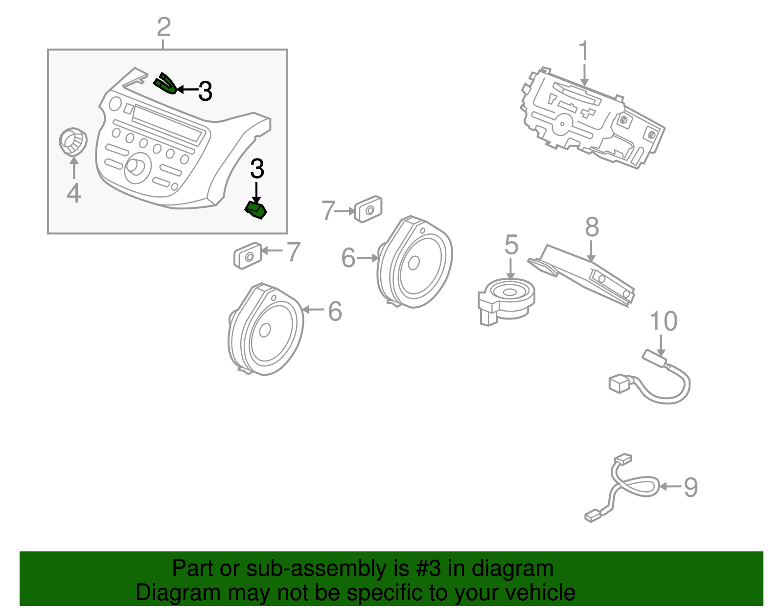 90666-TA0-A11 - Control Panel Clip 2009-2013 Honda Fit | Honda Parts Online