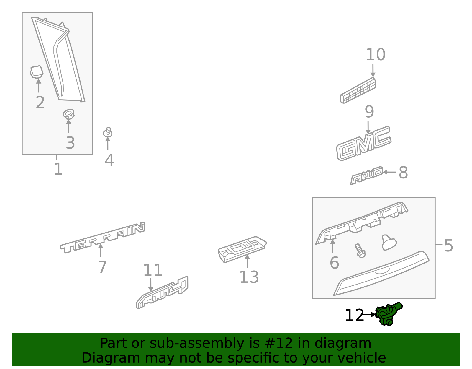 2019-2021 GMC Terrain Rearview Driver Information Camera 85116103 GM ...