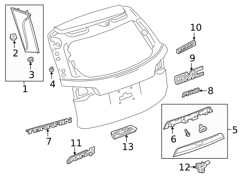 Exterior Trim - Lift Gate for 2024 GMC Terrain | Chevrolet Parts Direct