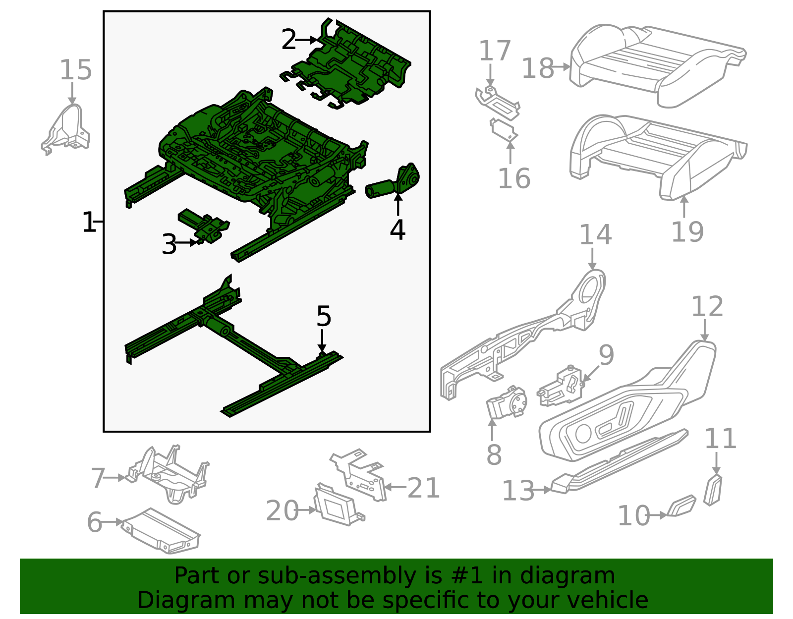 5WA-881-105-Q - Seat Frame 2022-2025 Audi | Audi OEM Parts Guy