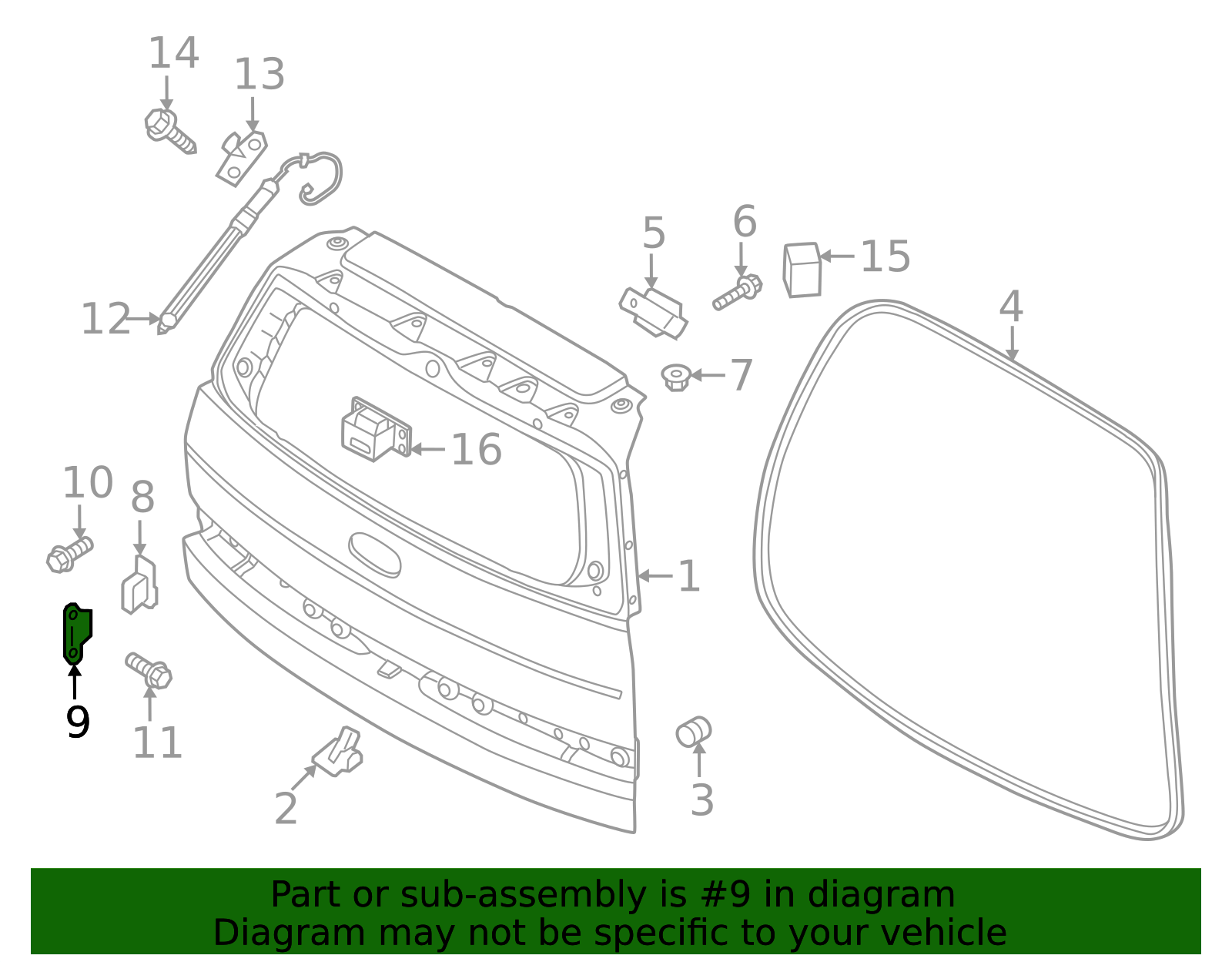 2024-2025 Hyundai Santa Fe Lift-Gate Stop Bumper 81771-P6000 | MotorMotor