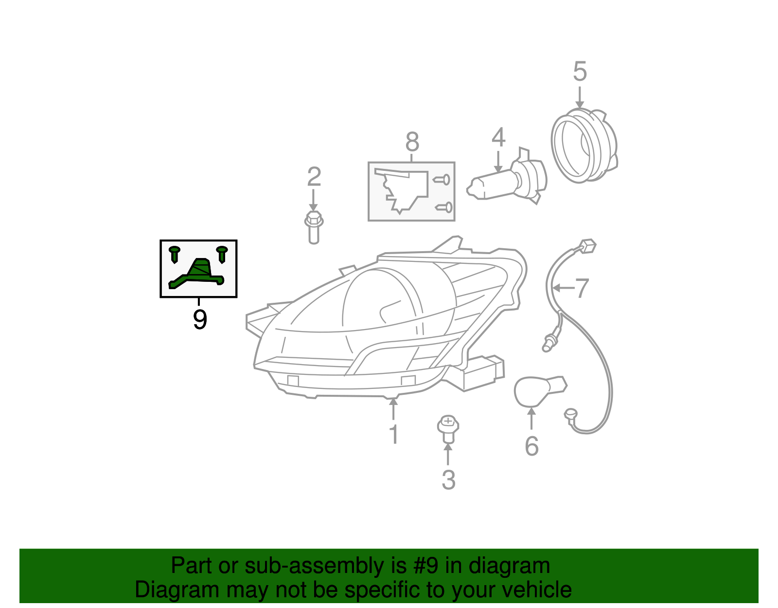 81196-52080 - High-Quality Headlight Bracket for 2007-2012 Toyota Yaris ...