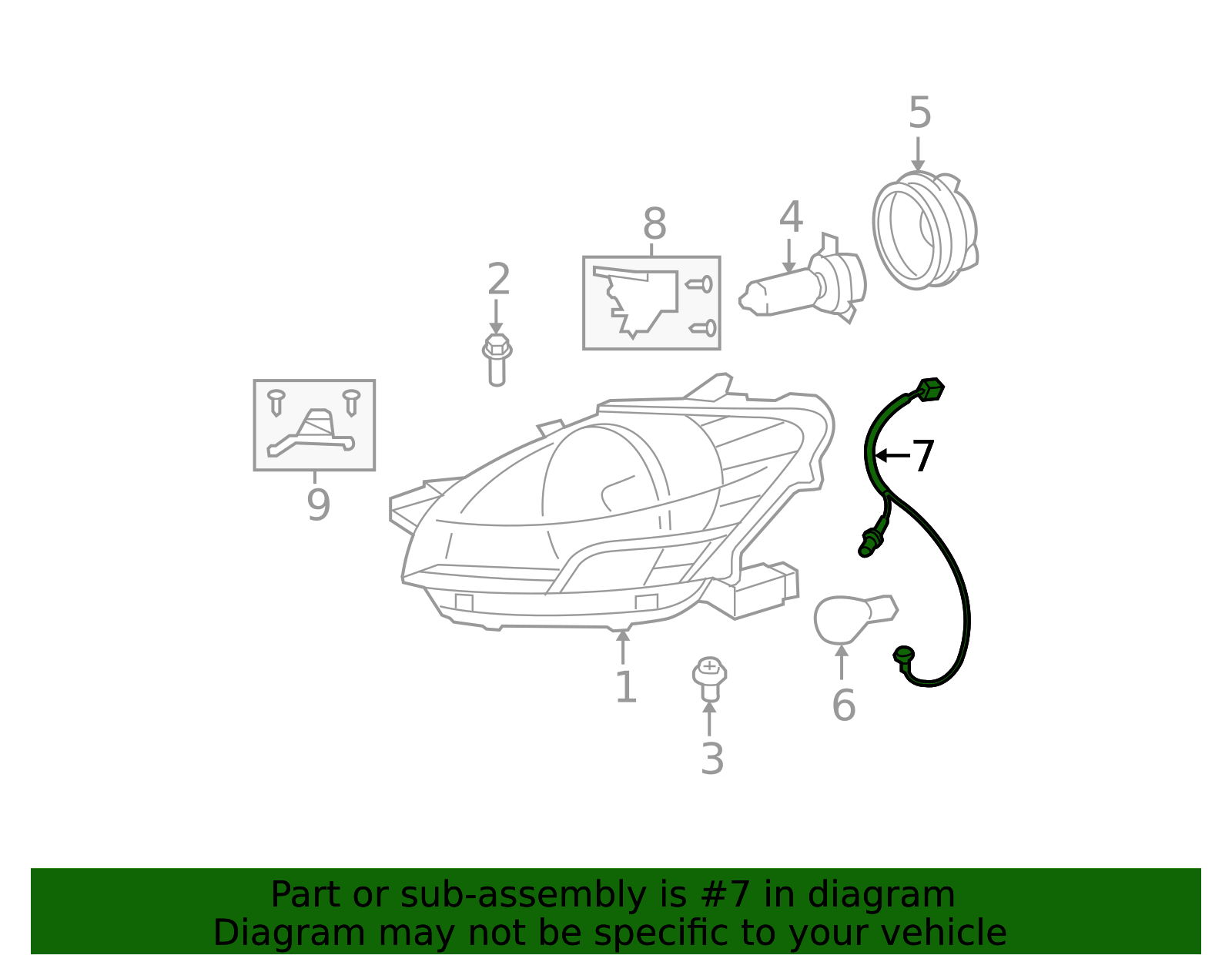 2007-2012 Toyota Yaris 2007-2012 Toyota Yaris - Headlight Wiring ...