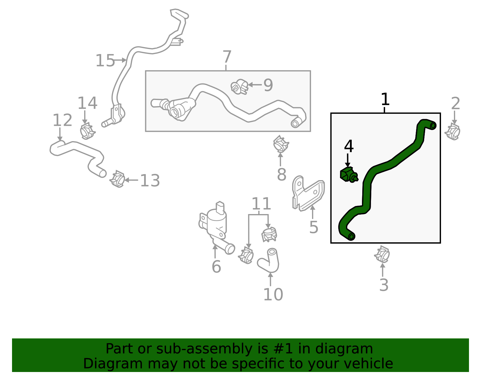 4H0-121-088-AA - Reservoir Hose 2011-2012 Audi A8 Quattro | Audi OEM Parts