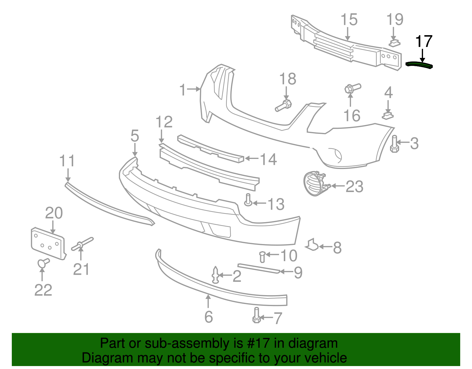2007-2012 GMC Acadia Passenger Side Front Bumper Fascia Bracket ...