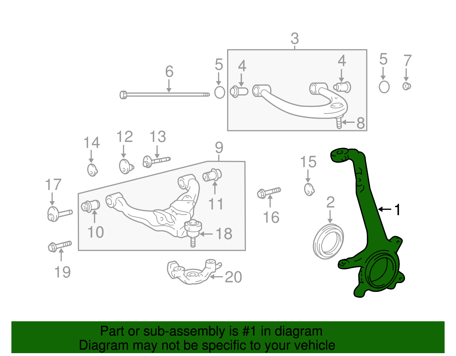 2003-2015 Toyota Knuckle 43211-60200 | Toyota San Diego Parts