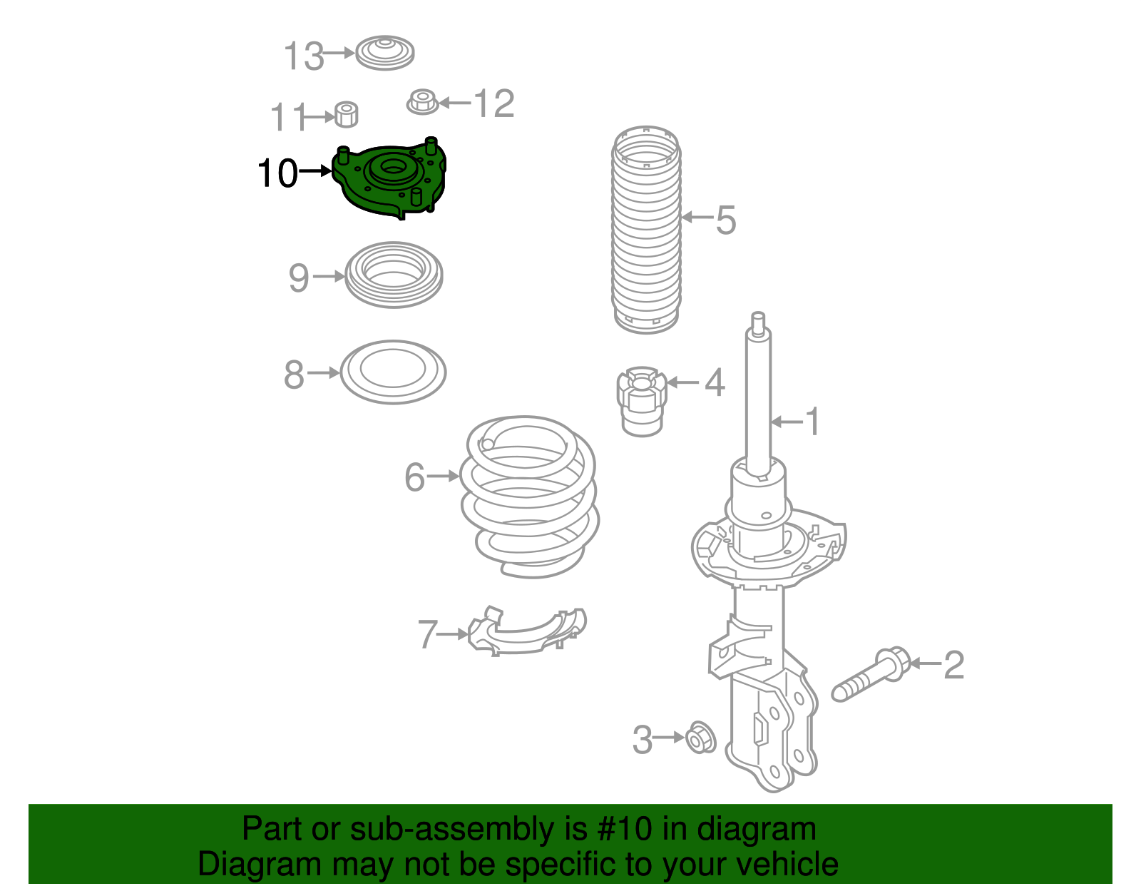 2016-2018 Hyundai Tucson Strut Mount 54610-D3000 | OEM Parts Online