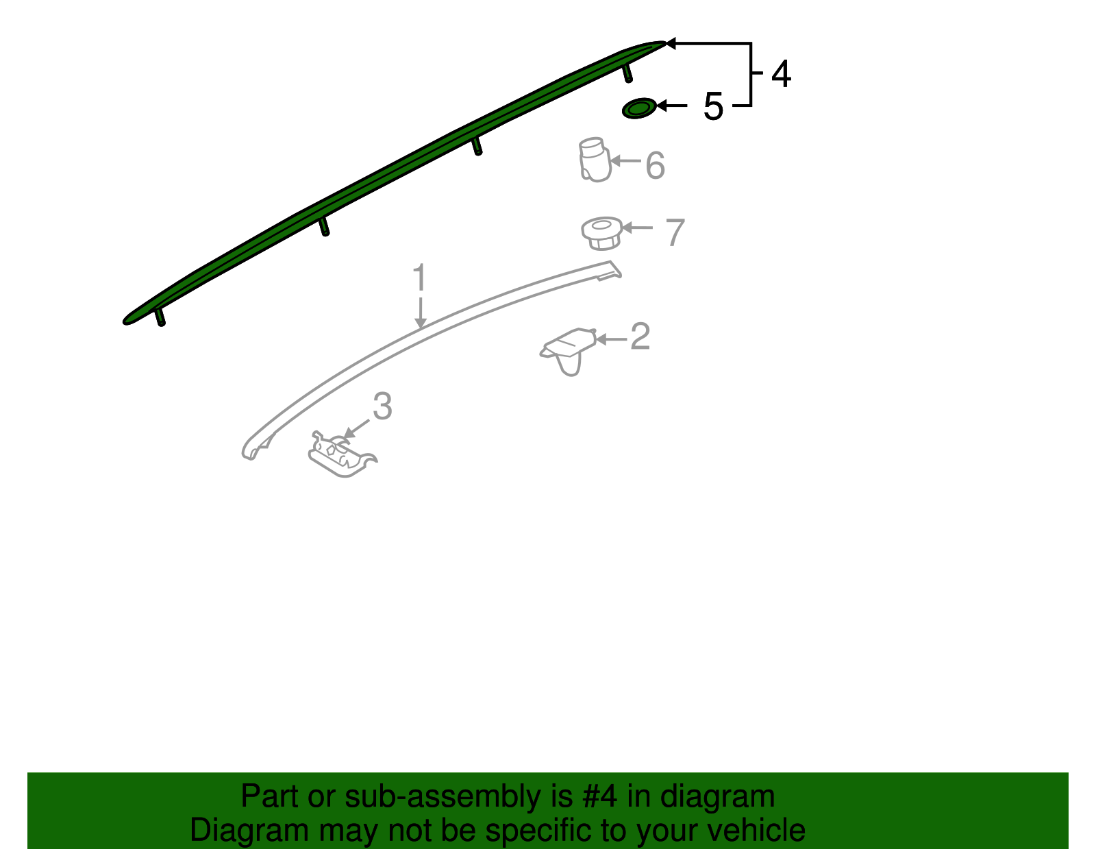 8P4-860-022-M-1P9 - Roof Molding 2006-2013 Audi | Audi OEM Parts Guy