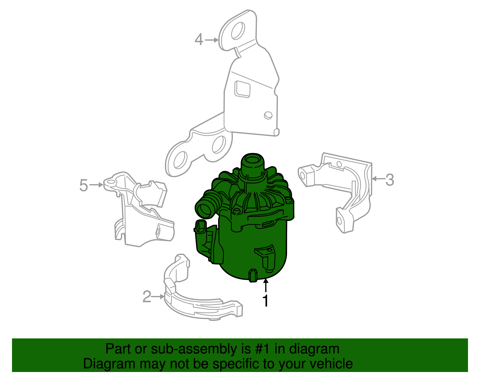 64119230233 - Engine Auxiliary Water Pump 2008-2019 BMW | Genuine BMW Parts