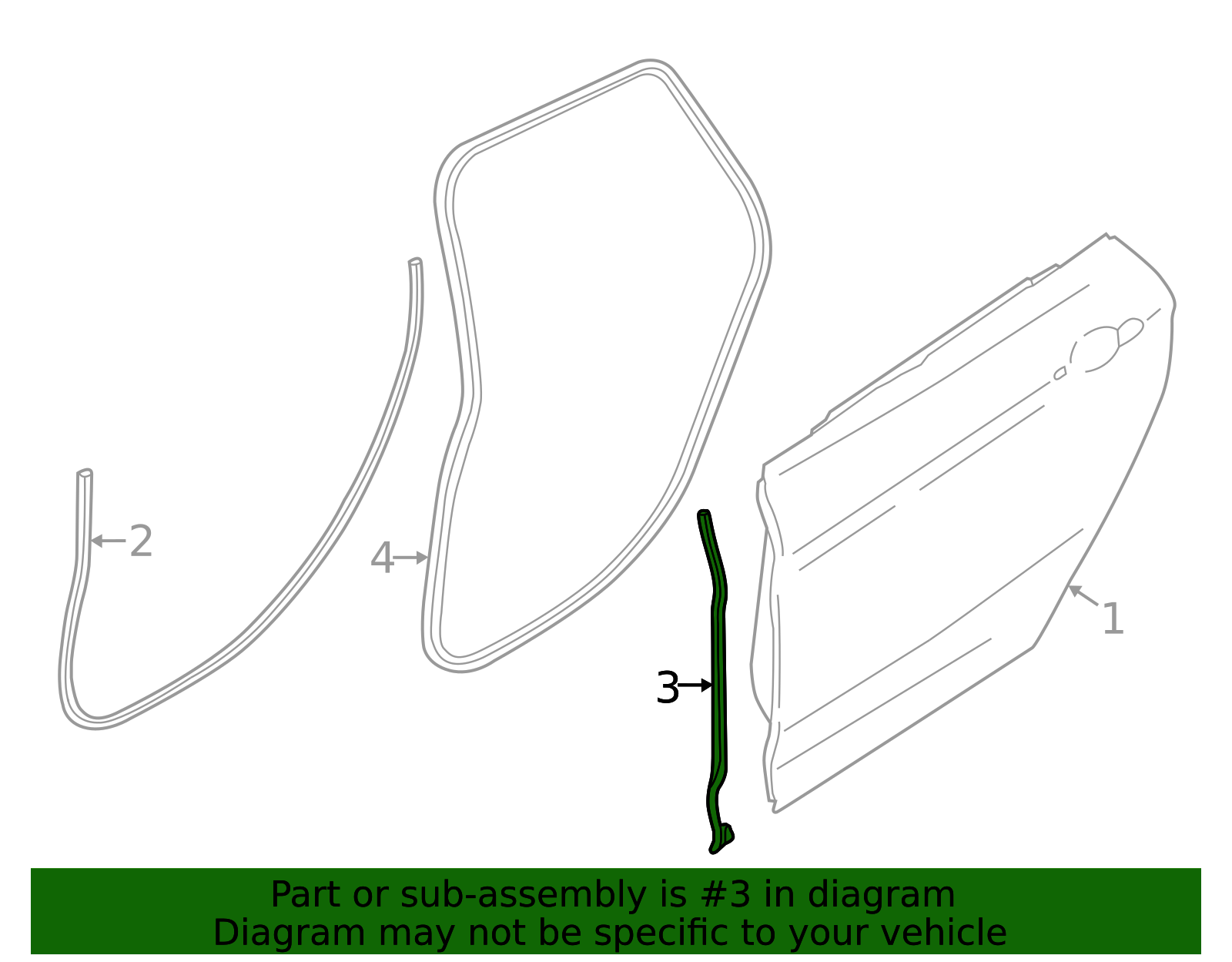 51337332884 - 2014-2019 BMW Front Weather-Strip (51-33-7-332-884) | BMW ...
