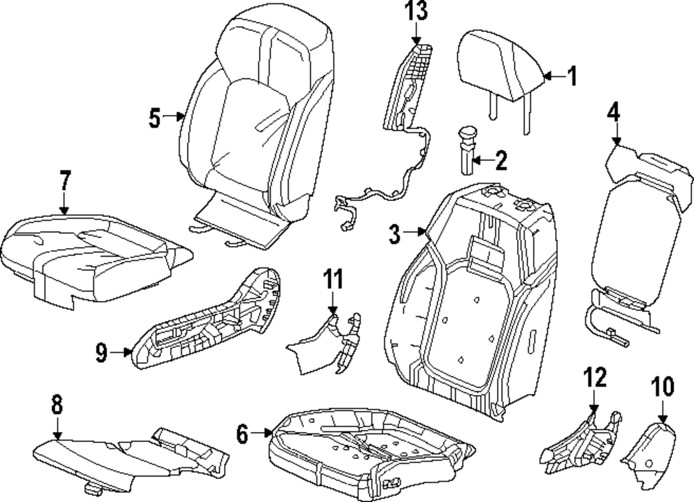 81127-T90-A01 - 2023-2024 Honda Pilot - Seat Back Pad | Genuine Honda Parts