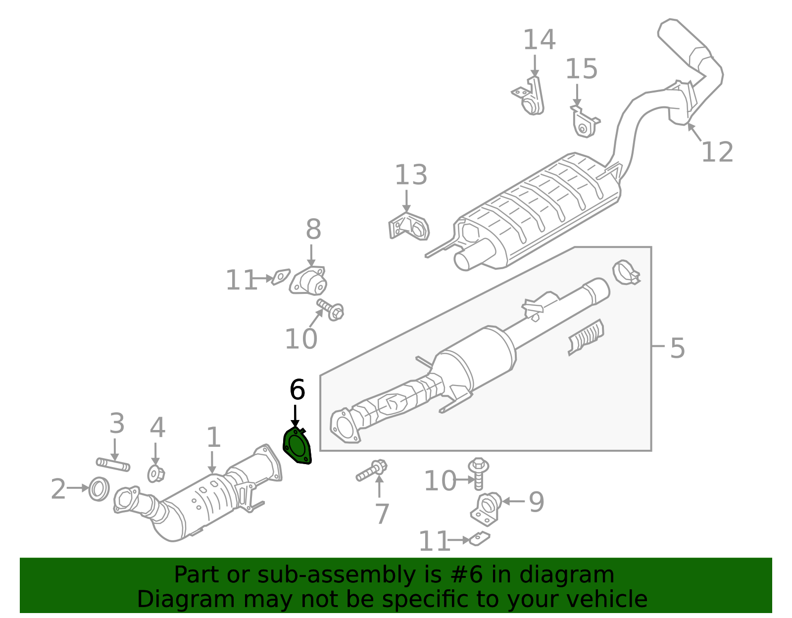 JL3Z-5E241-A - Converter & Pipe Gasket - 2018-2021 Ford F-150 | Lasco ...