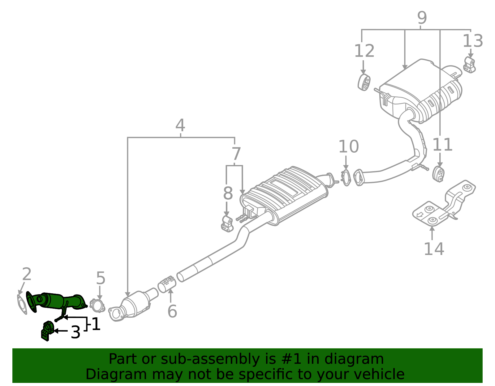 28610-R5300 - Exhaust Intermediate Pipe 2021-2025 Kia Sorento | Kia ...