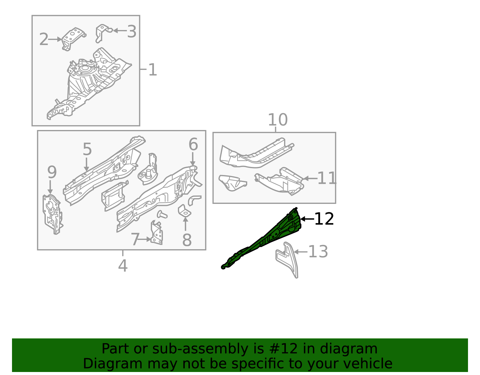 2016-2020 Toyota Rail Reinforced 53706-WB001 | Toyota Parts Center