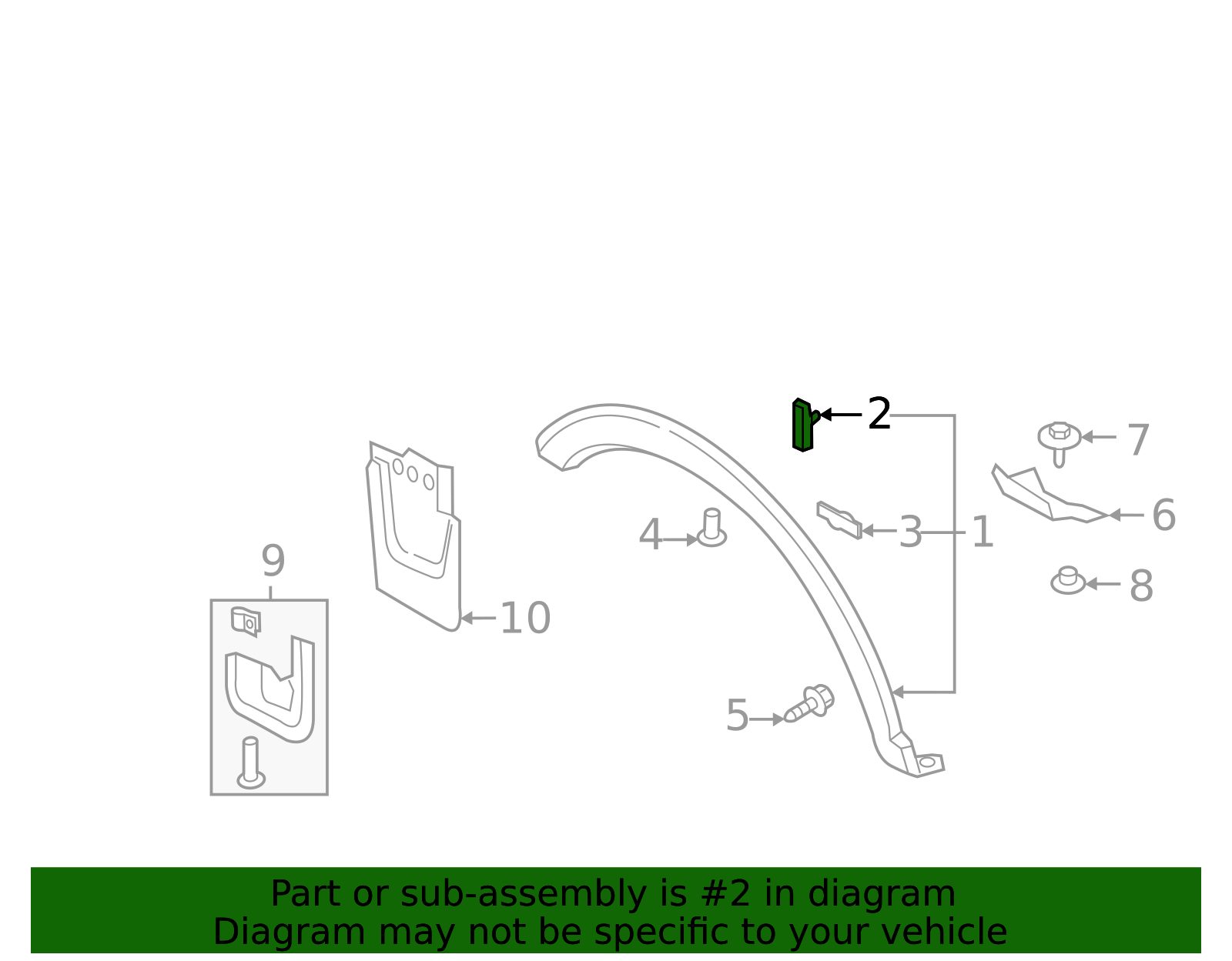 2017-2022 Ford Wheel Opening Molding Retainer Clip W718240S300 ...