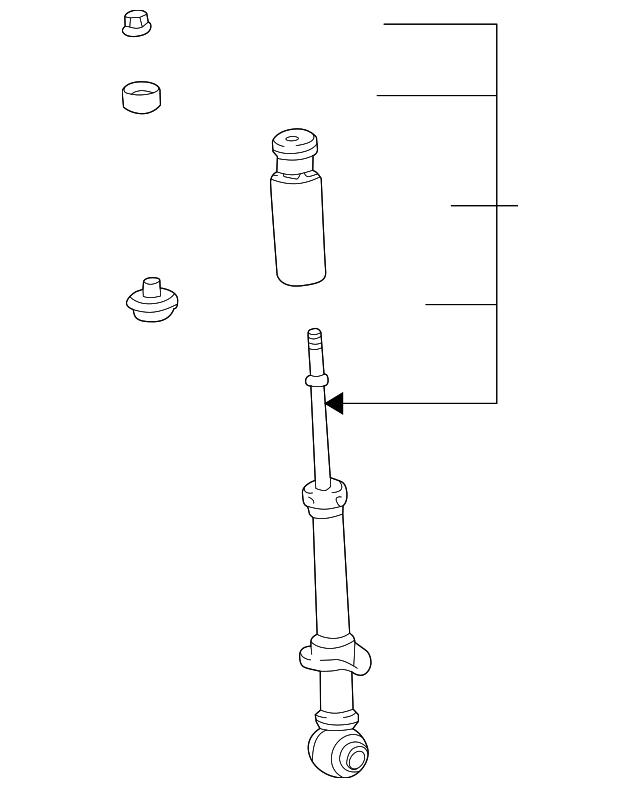 48530-A9560 - Shock Absorber (Left, Right, Rear) - 2003-2008 Toyota ...