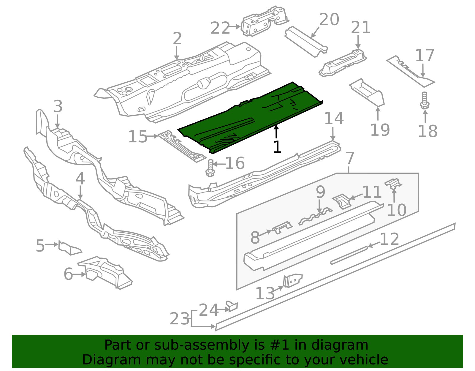 2018-2025 Volkswagen Floor Pan 5Q0-803-206-D | QuirkParts