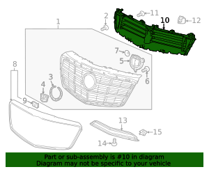 2014-2015 Cadillac CTS Front Bumper Shutter 23152496 | Shop Matick ...