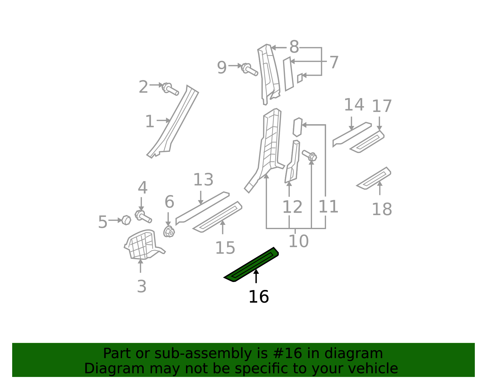 2007-2009 Hyundai Santa Fe Step Plate 85881-2B100-J9 | QuirkParts