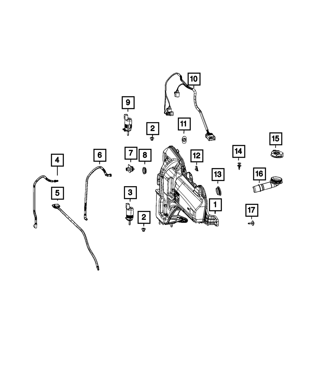 68507271AA - Washer, Windshield Pump 2021-2025 Jeep | The Official ...