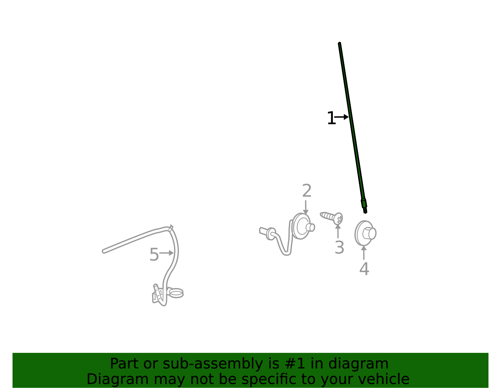 2003-2024 Jeep Antenna Mast 05064351AB | Mopar Parts Canada